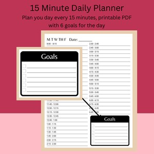 15 Minute Daily Planner - Etsy