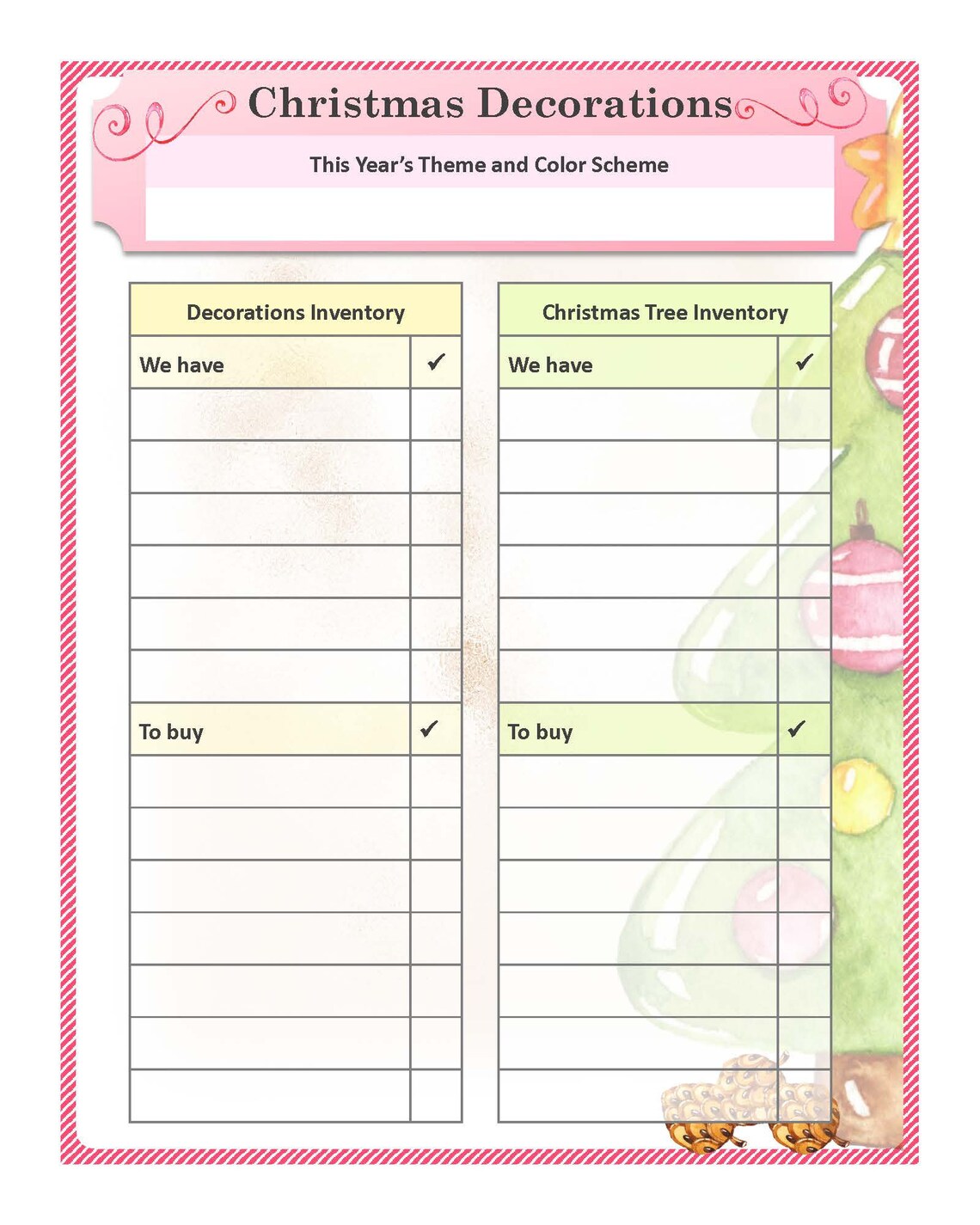 Christmas Planner Printable Holiday Budget Tracker Family - Etsy