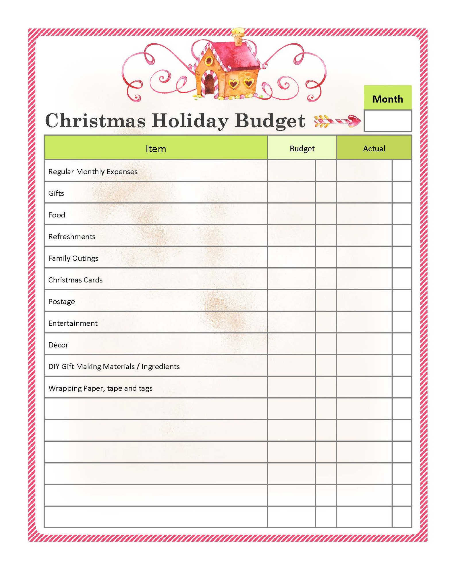 Christmas Planner Printable Holiday Budget Tracker Family - Etsy