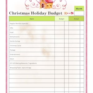 Christmas Planner Printable | Holiday Budget Tracker | Family Christmas ...