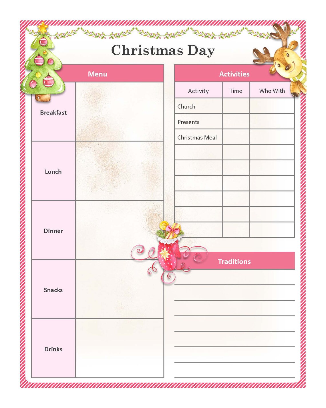 Christmas Planner Printable Holiday Budget Tracker Family - Etsy