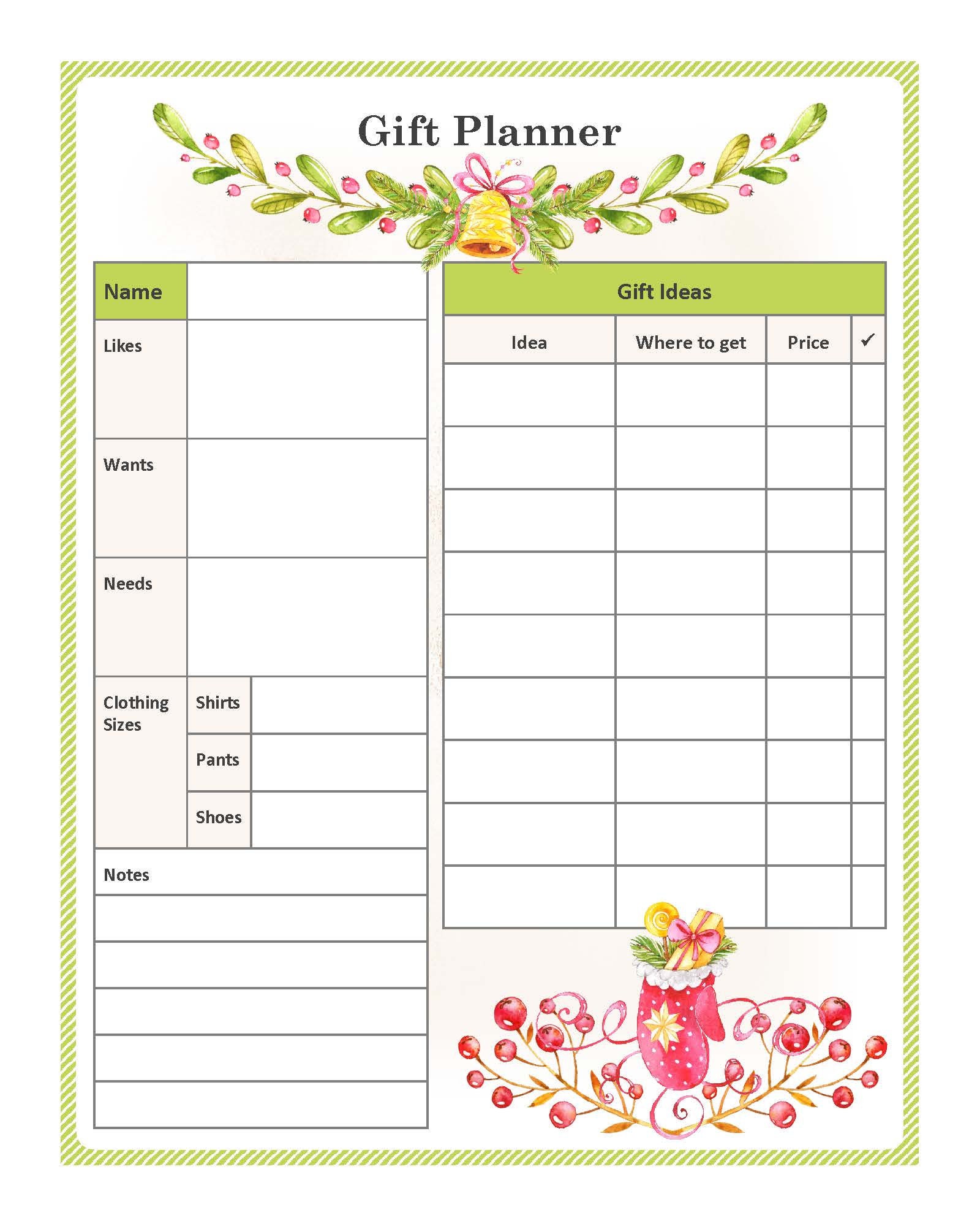 Christmas Planner Printable Holiday Budget Tracker Family - Etsy