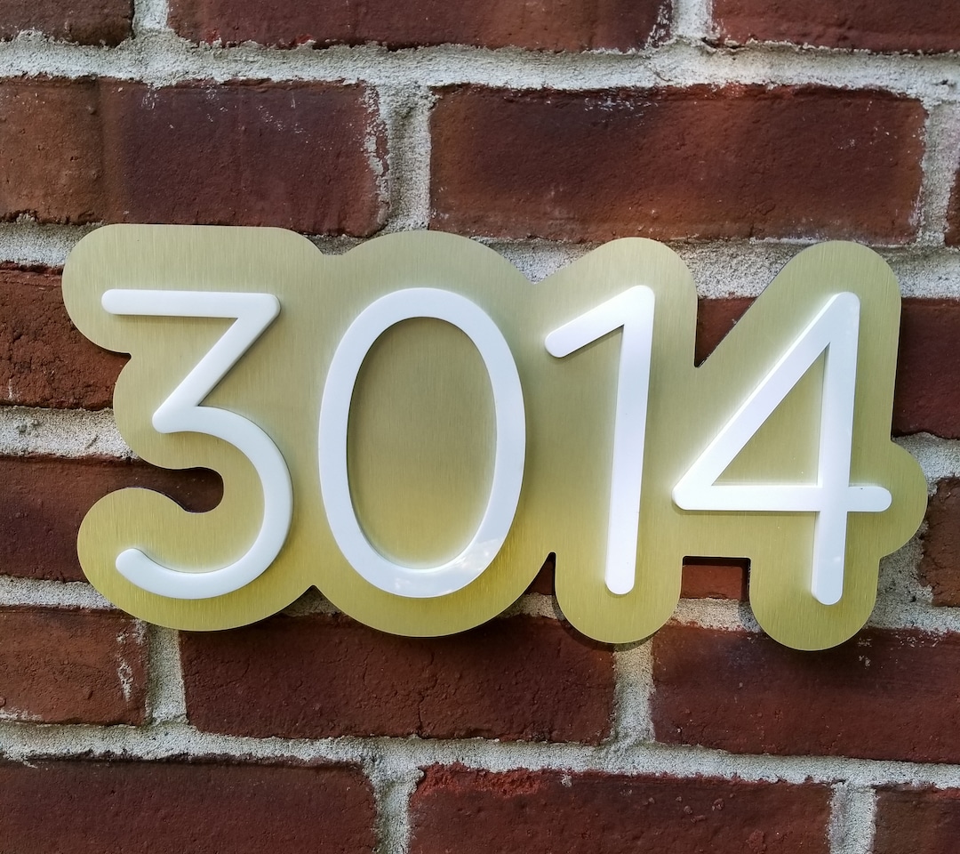 Modern House Numbers Available in Vertical and Horizontal Directions ...