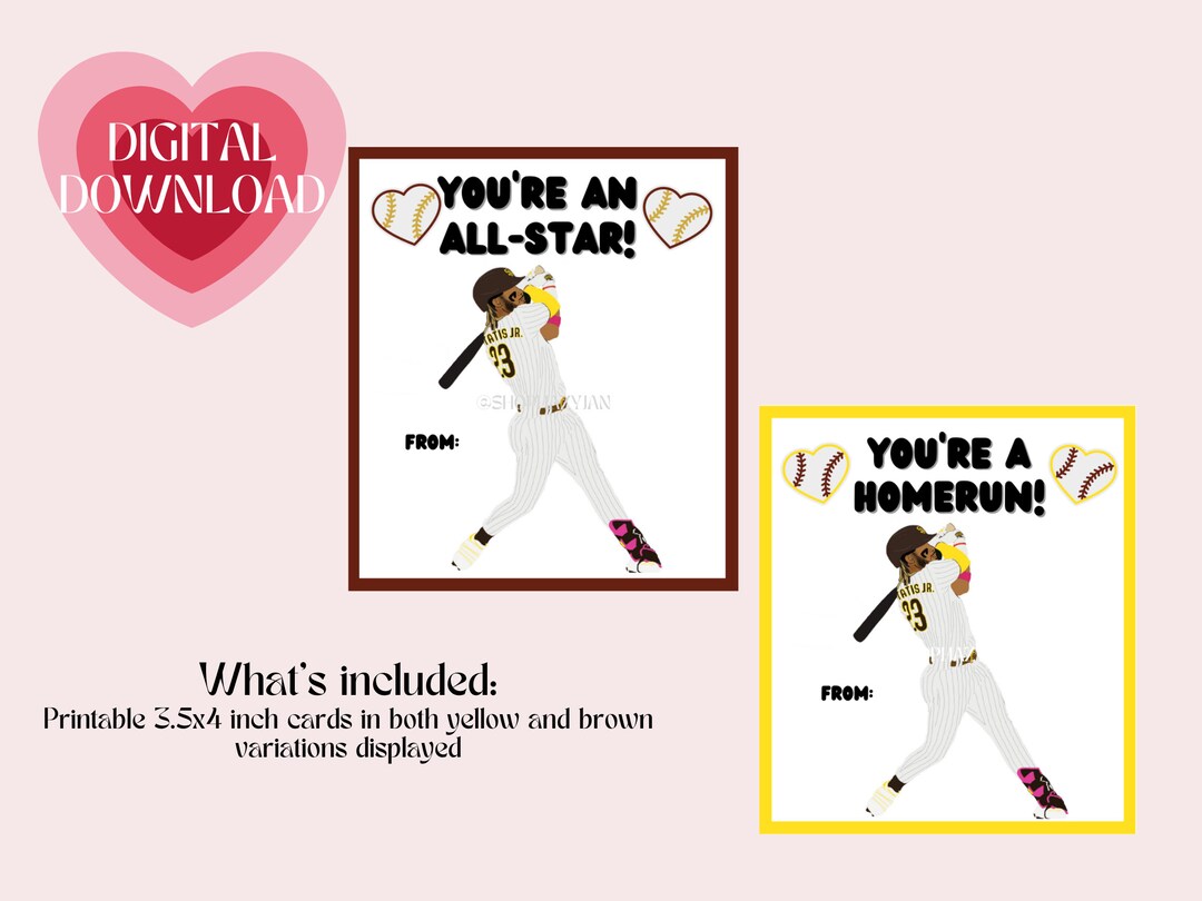 San Diego Padres Fernando Tatis Jr Baseball Valentine Cards, MLB ...
