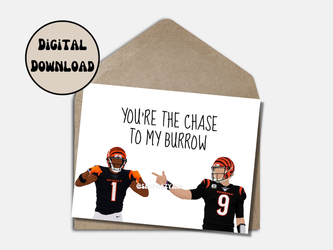 Joe Burrow Ja'marr Chase Cincinnati Bengals Valentines - Etsy