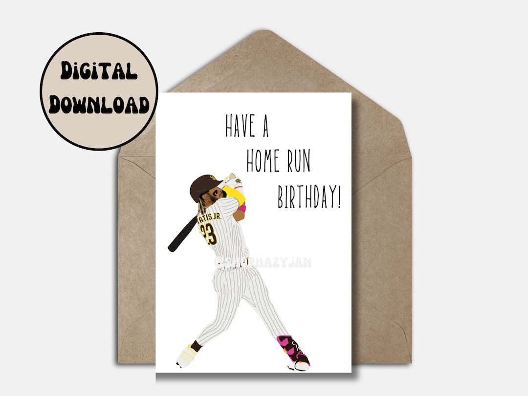 San Diego Padres Fernando Tatis Jr. Birthday Greeting Card Cartoon ...