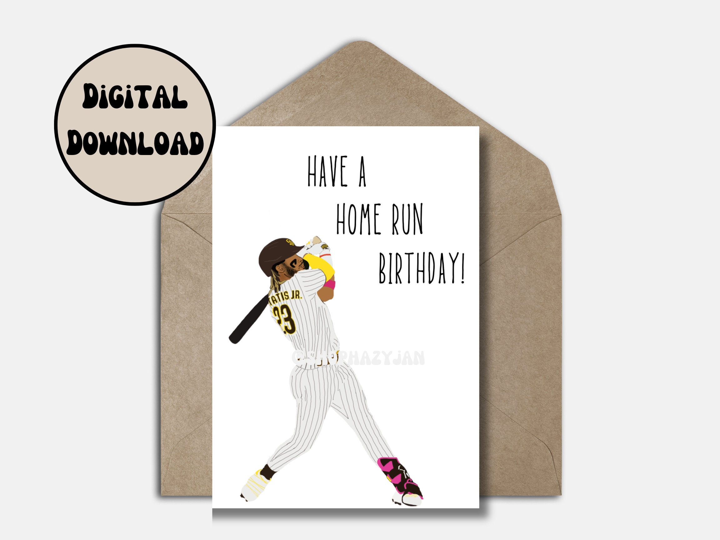 San Diego Padres Fernando Tatis Jr. Birthday Greeting Card Cartoon ...