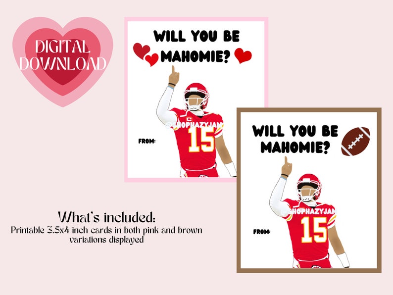 Patrick Mahomes Kansas City Chiefs Instant Printable Digital Funny Cute ...