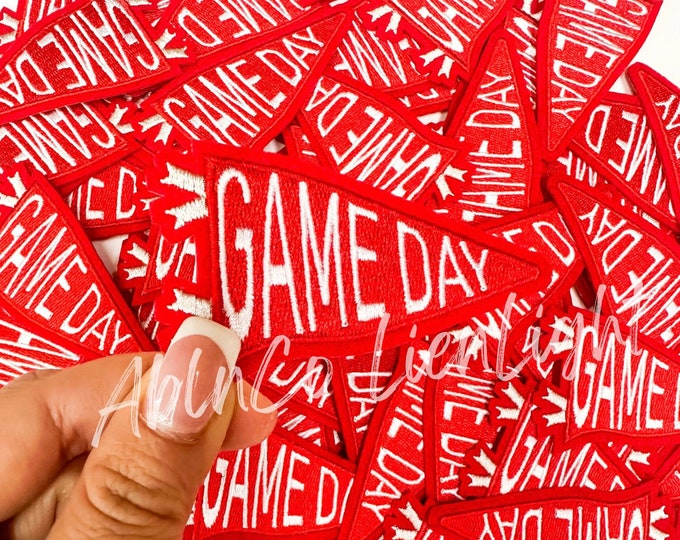 Game Day Pennant,glitter Gameday Embroidered Patch,sport Patches,iron ...