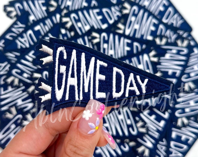 Game Day Pennant,glitter Gameday Embroidered Patch,sport Patches,iron ...