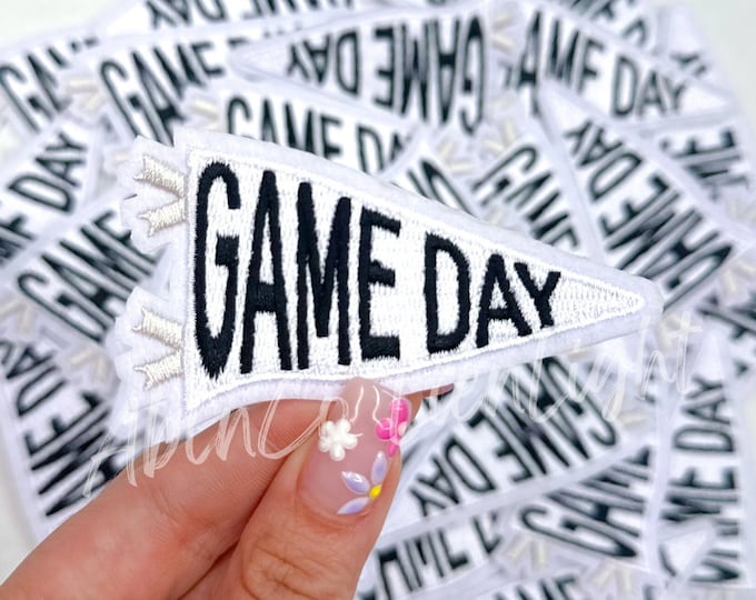 Game Day Pennant,glitter Gameday Embroidered Patch,sport Patches,iron ...