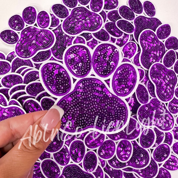 Purple Paw Print Bag - Etsy