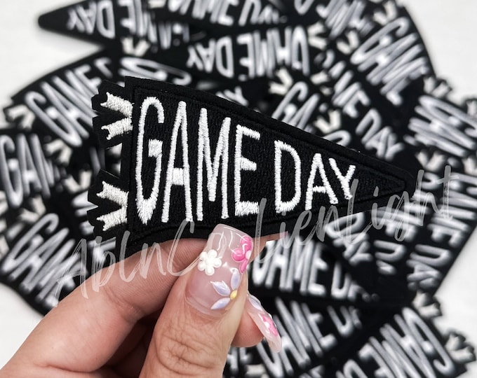 Game Day Pennant,glitter Gameday Embroidered Patch,sport Patches,iron ...