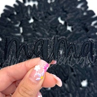 MAMA Sequin Chenille Patch, Pink and White MAMA Patch, Top Quality MAMA Chenille Letters, Iron ...