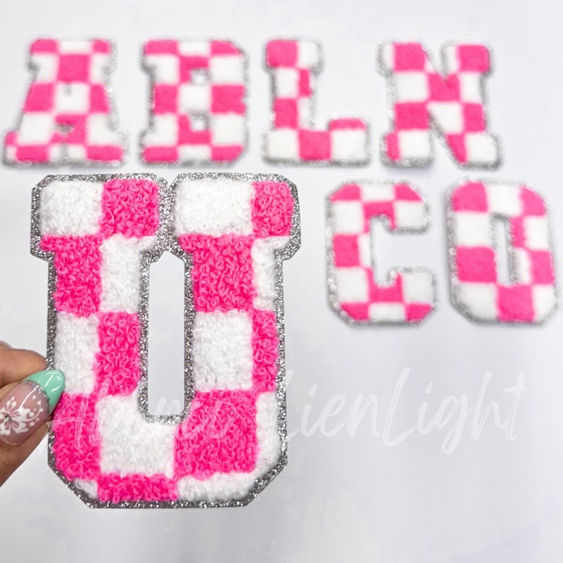 Pink Letter Patches - Etsy