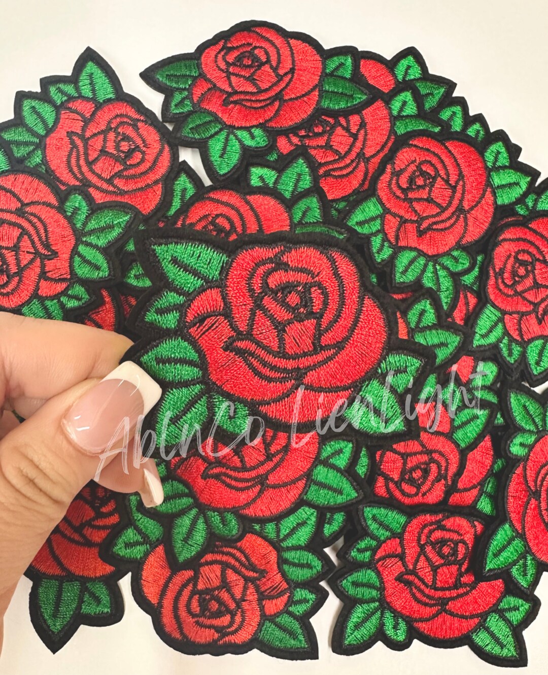 Red Rose Embroidery Patch: Iron on Applique (3”) - Etsy