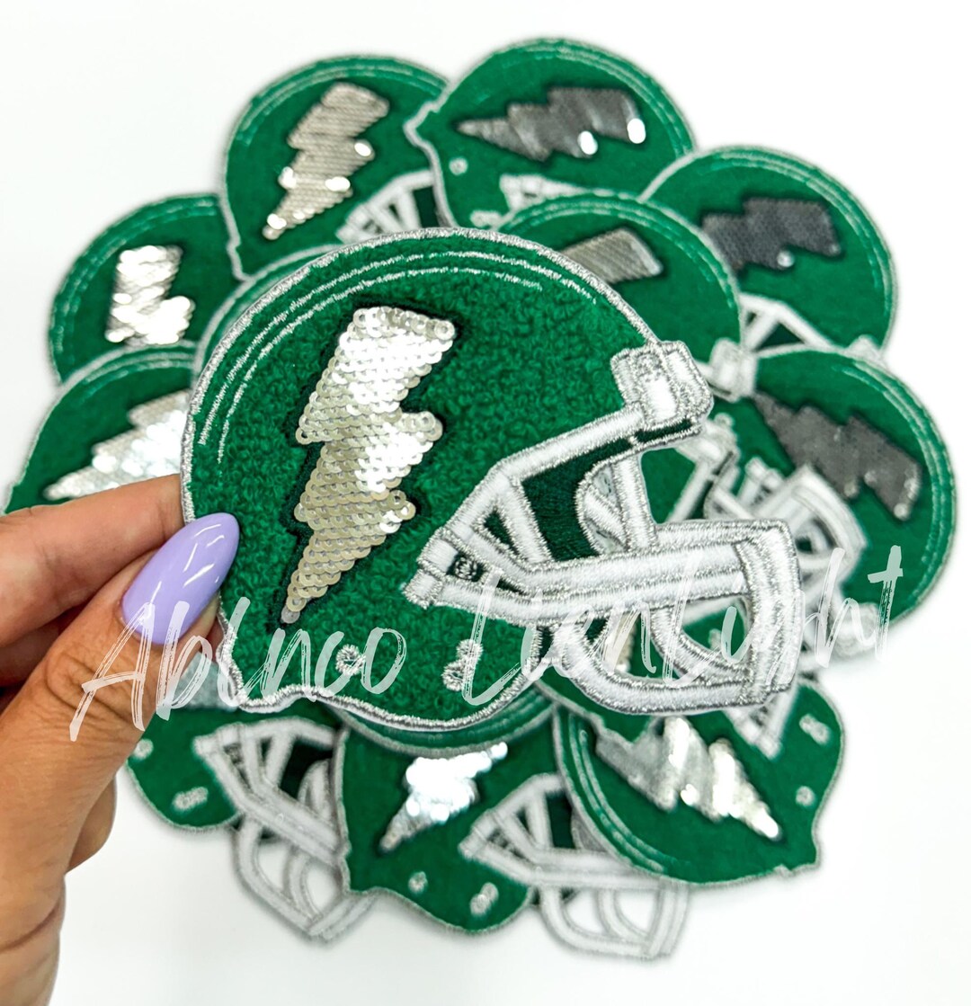 Football Helmet Patch, Irish Green Helmet Patch, Tailgate Patch, Game ...