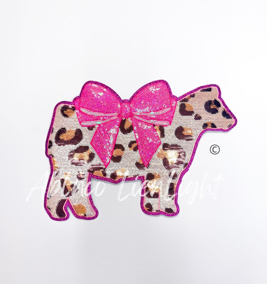 Cow Patch, Show Cow Patch, Cheetah Print Patch, Big Iron on Patch ...