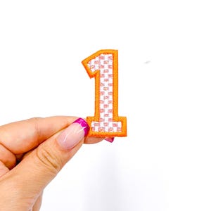 Number Patch 2 Inch, Orange Iron on Numbers, Small Patch Number, Number ...