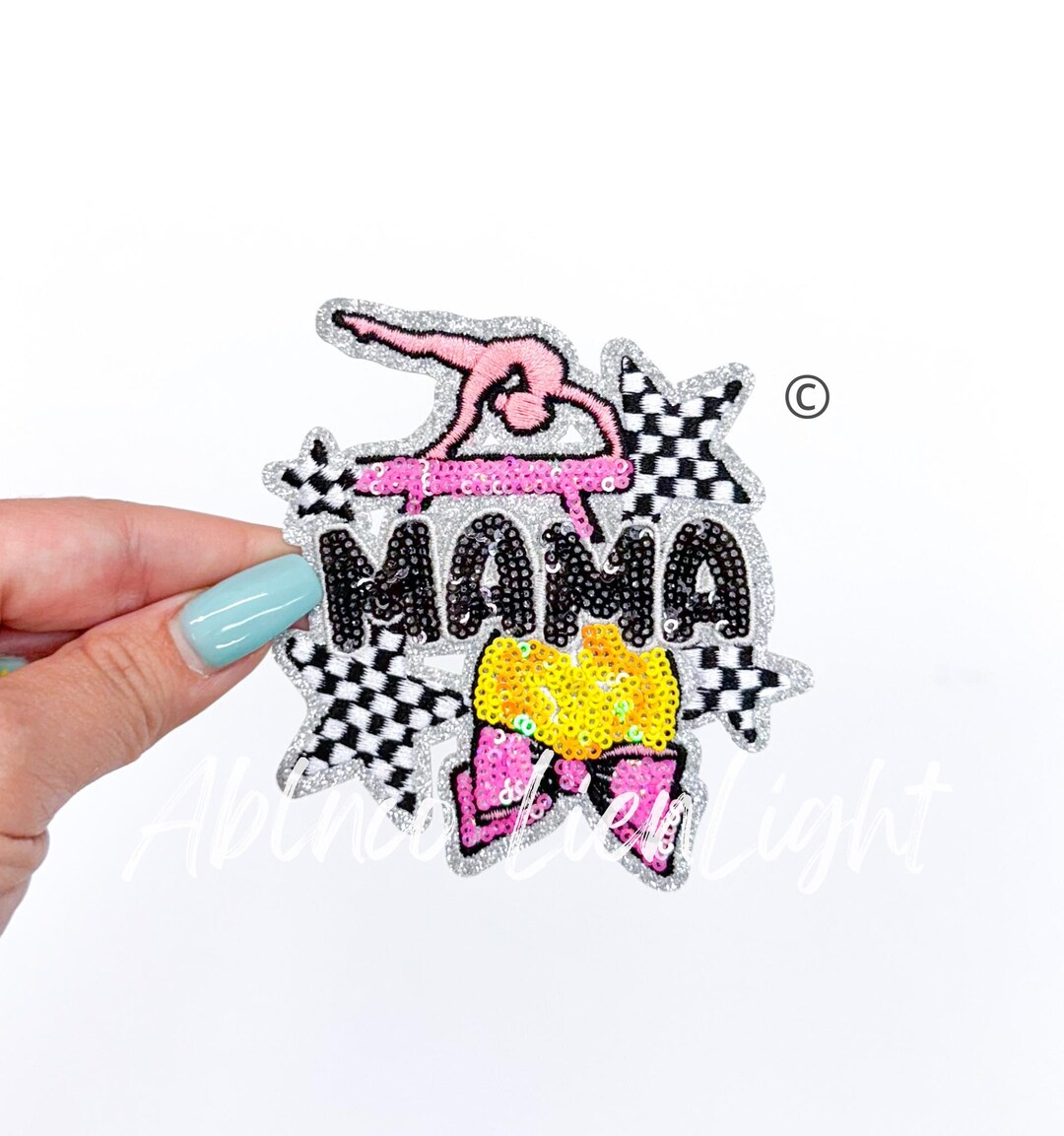Gymnast Mama Sequin Patch, Iron-on Applique - Etsy