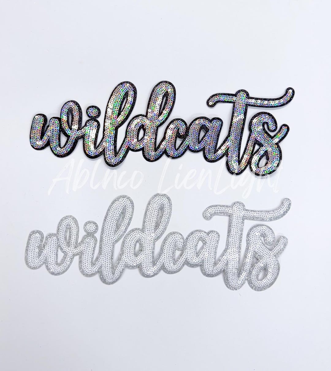Sequin Wildcats Patch: Cursive Iron on Mascot Patch - Etsy