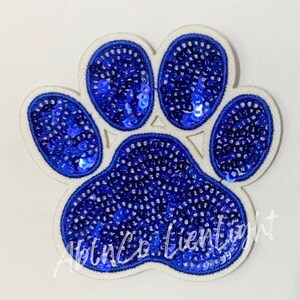 Royal Blue Sequin Paw Patch: Iron-on Applique (3") - Etsy