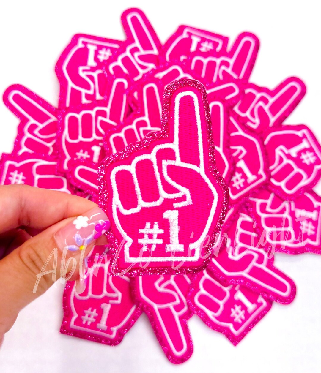 Game Day Patch, Hot Pink Foam Finger Patch, Trucker Hat Patches, Preppy ...