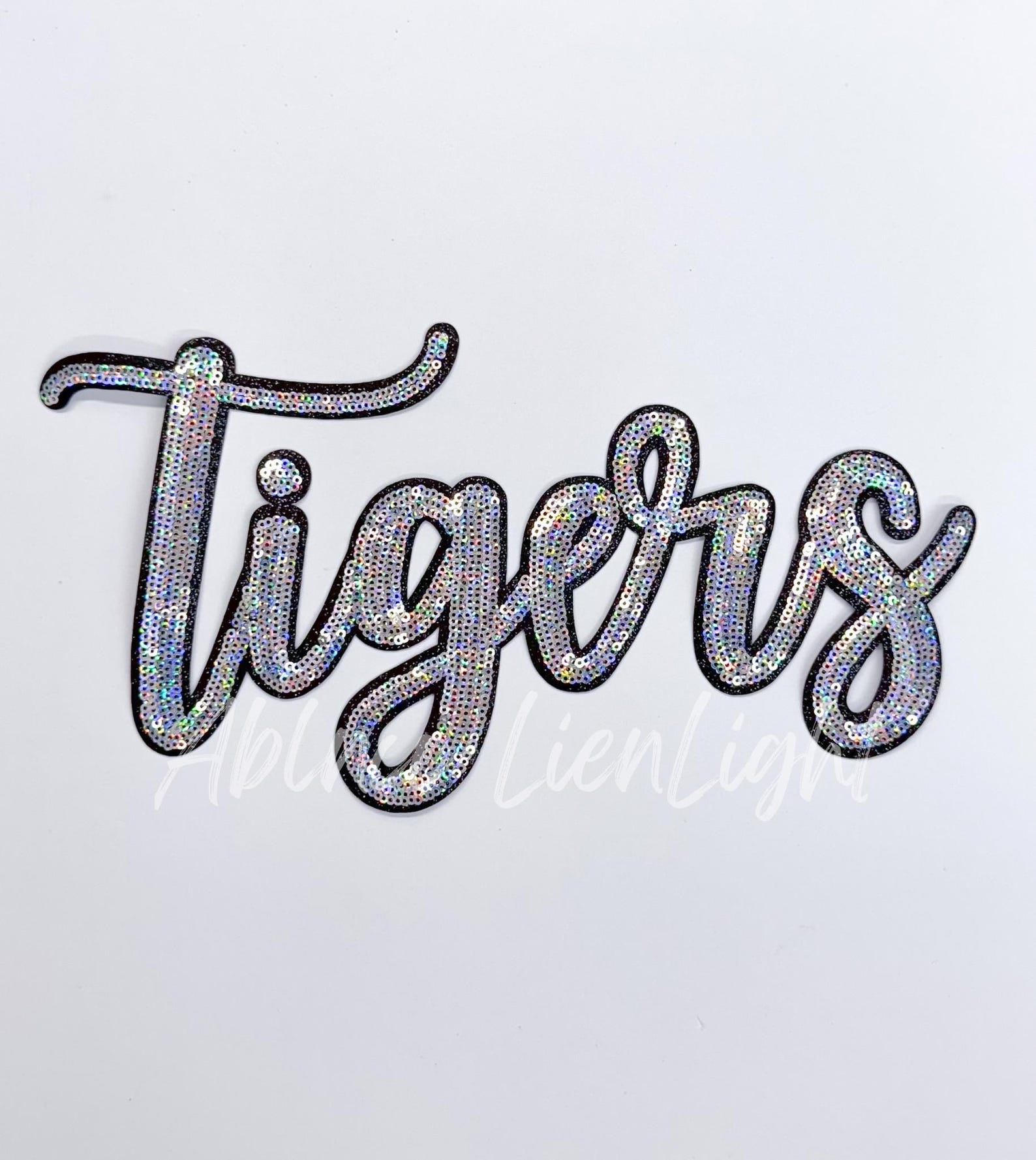 Sequin Tigers Patch: Cursive Iron on Applique (12” X 6.15”) - Etsy