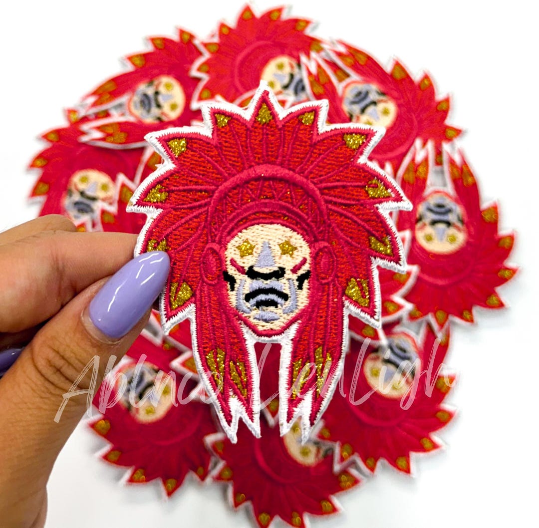 Indian Patch, Red Indian Head Patch, Warrior Patch, Mascot Patches ...