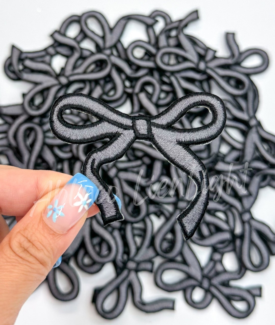 Black Bow Patch, Dainty Bow Patch, Trucker Hat Patch, Girly Patch ...