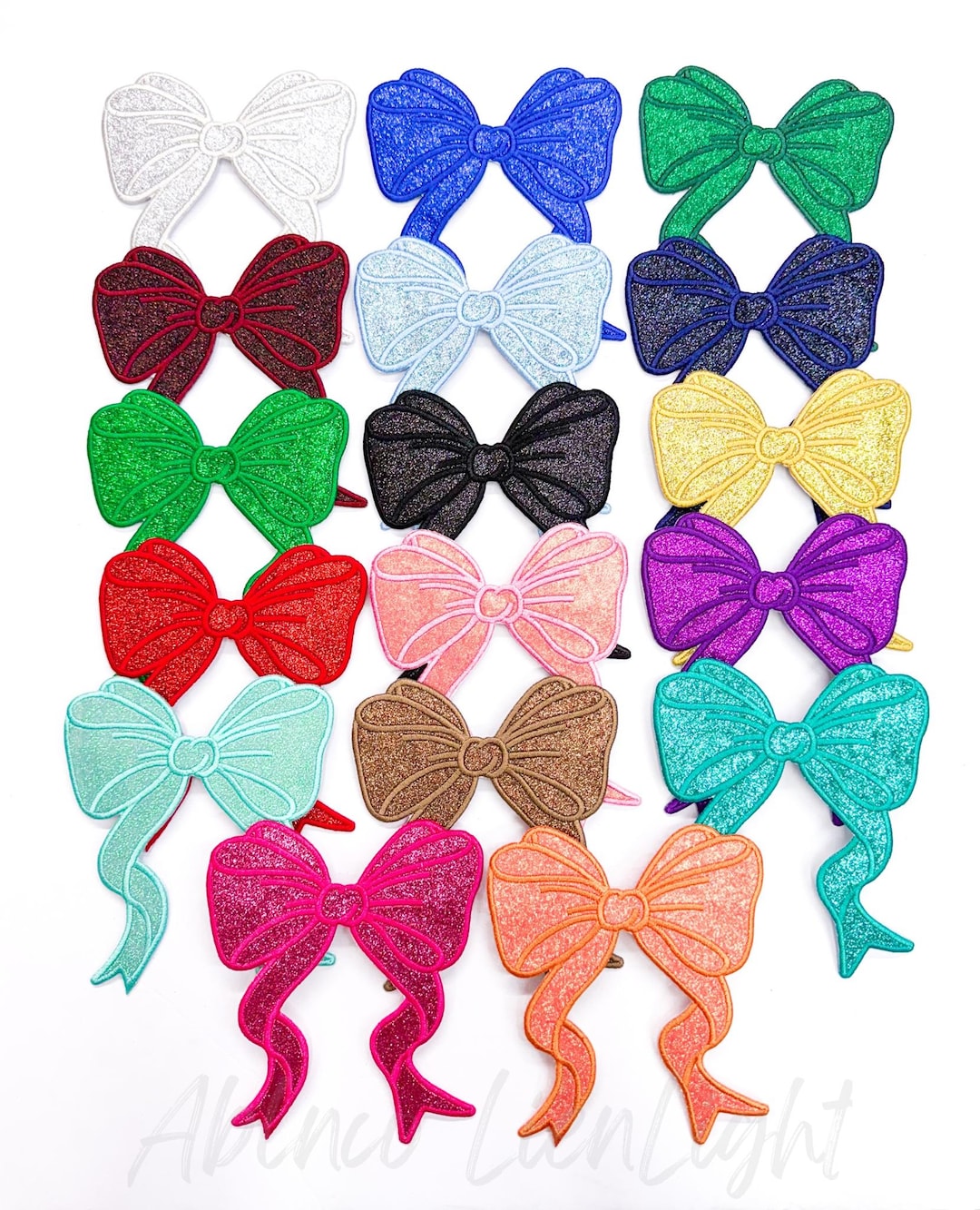 Glitter Bow Iron-on Patch, Side Bow Appliqué, DIY - Etsy