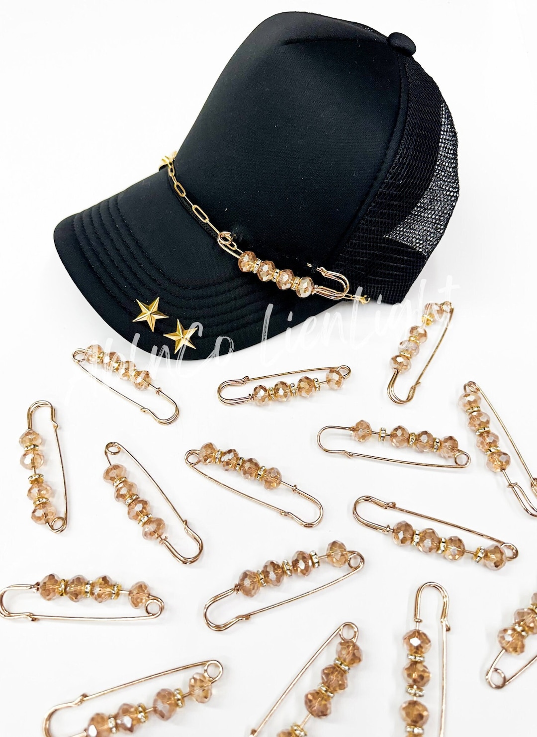 Trendy Trucker Hat Pin: Gemstone Hat Accessory - Etsy