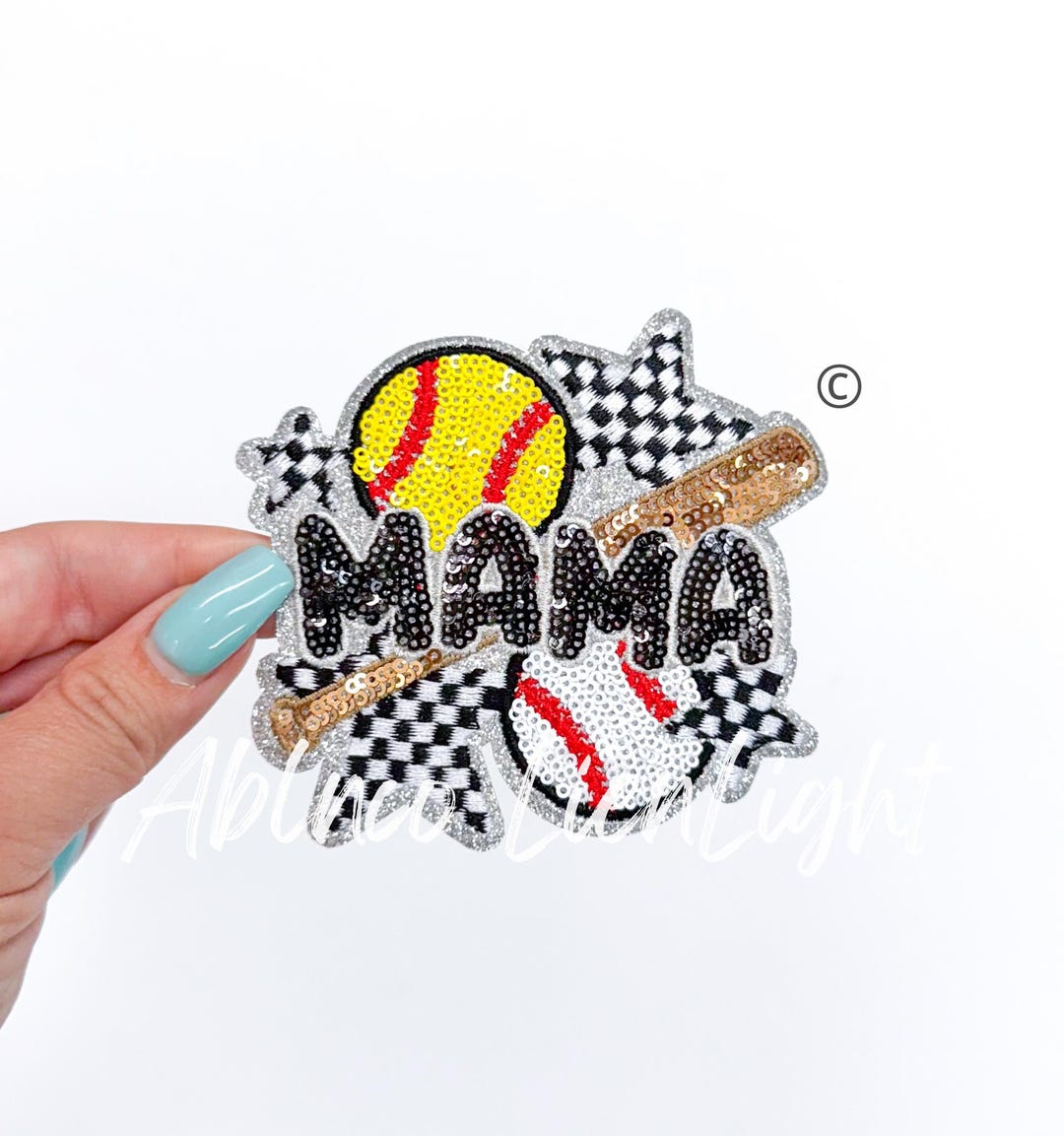 Baseball Patch, Softball Patch, Mama Patch, Trucker Hat Patch, Sequin Patch, Iron on Patch ...