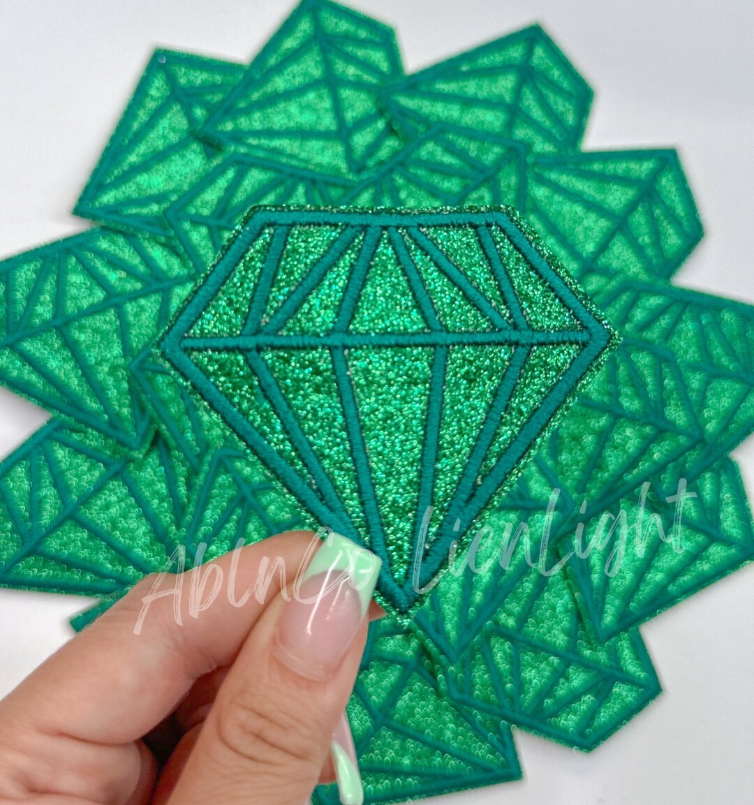 Diamond Patch, Glitter Diamond Patch, Preppy Patch, Embroidery Patch ...