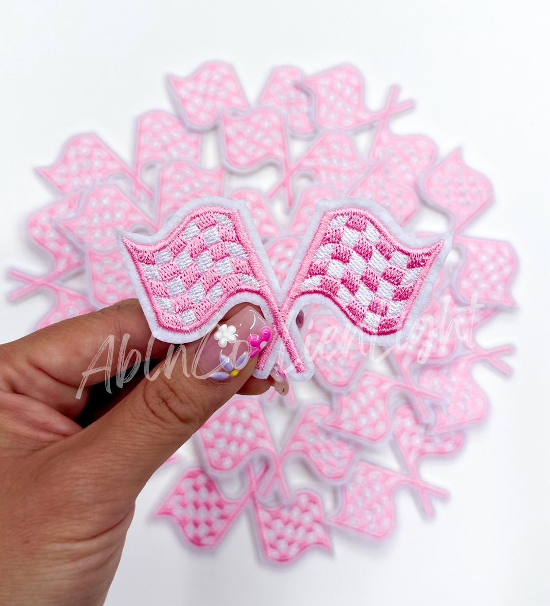 Checkered Flag Patch, Pink Racing Flag Patch, Retro Patch, Motor Sports, Trucker Hat Patches ...