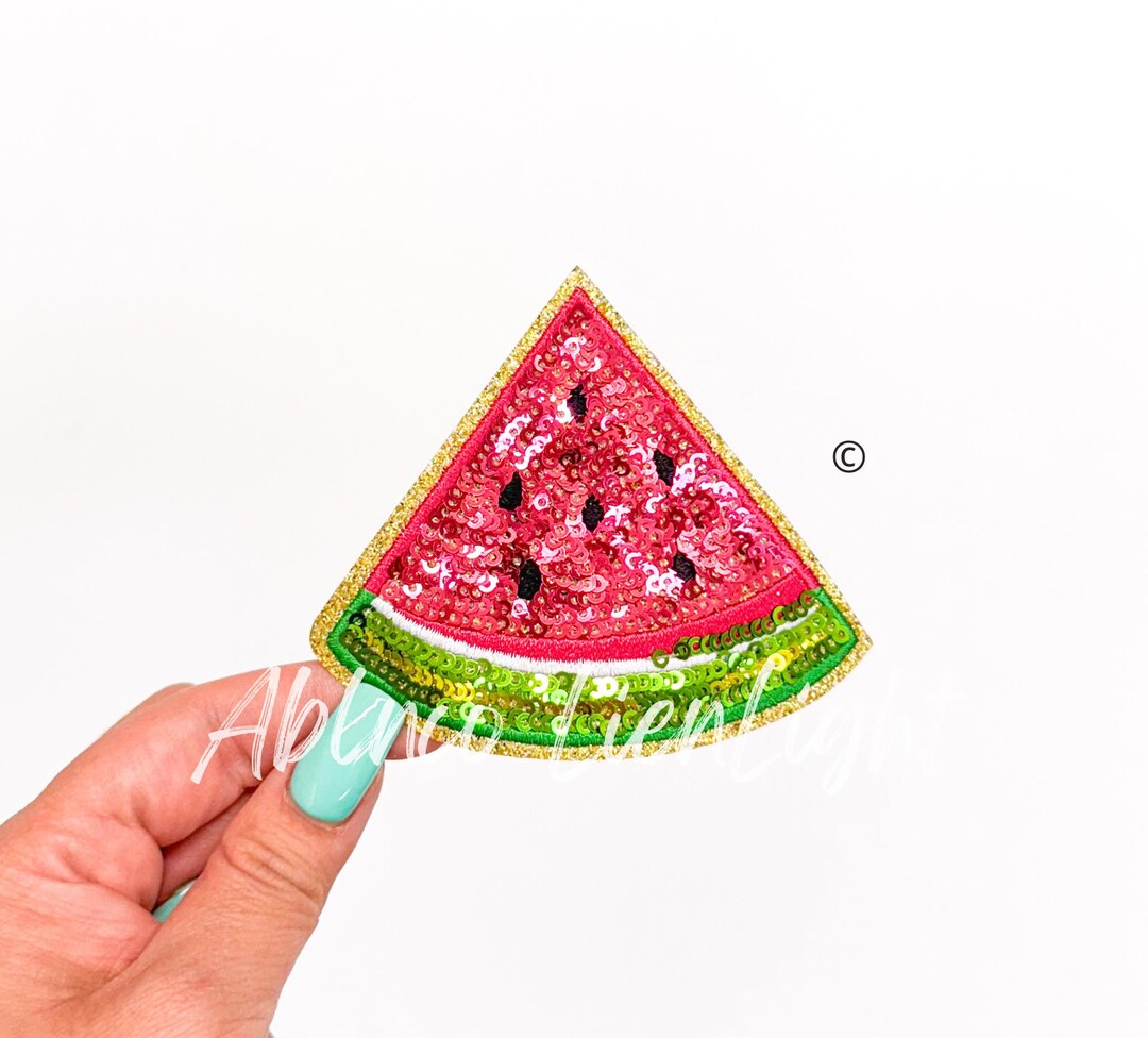 Sequin Watermelon Patch: Summer Iron-on Applique - Etsy