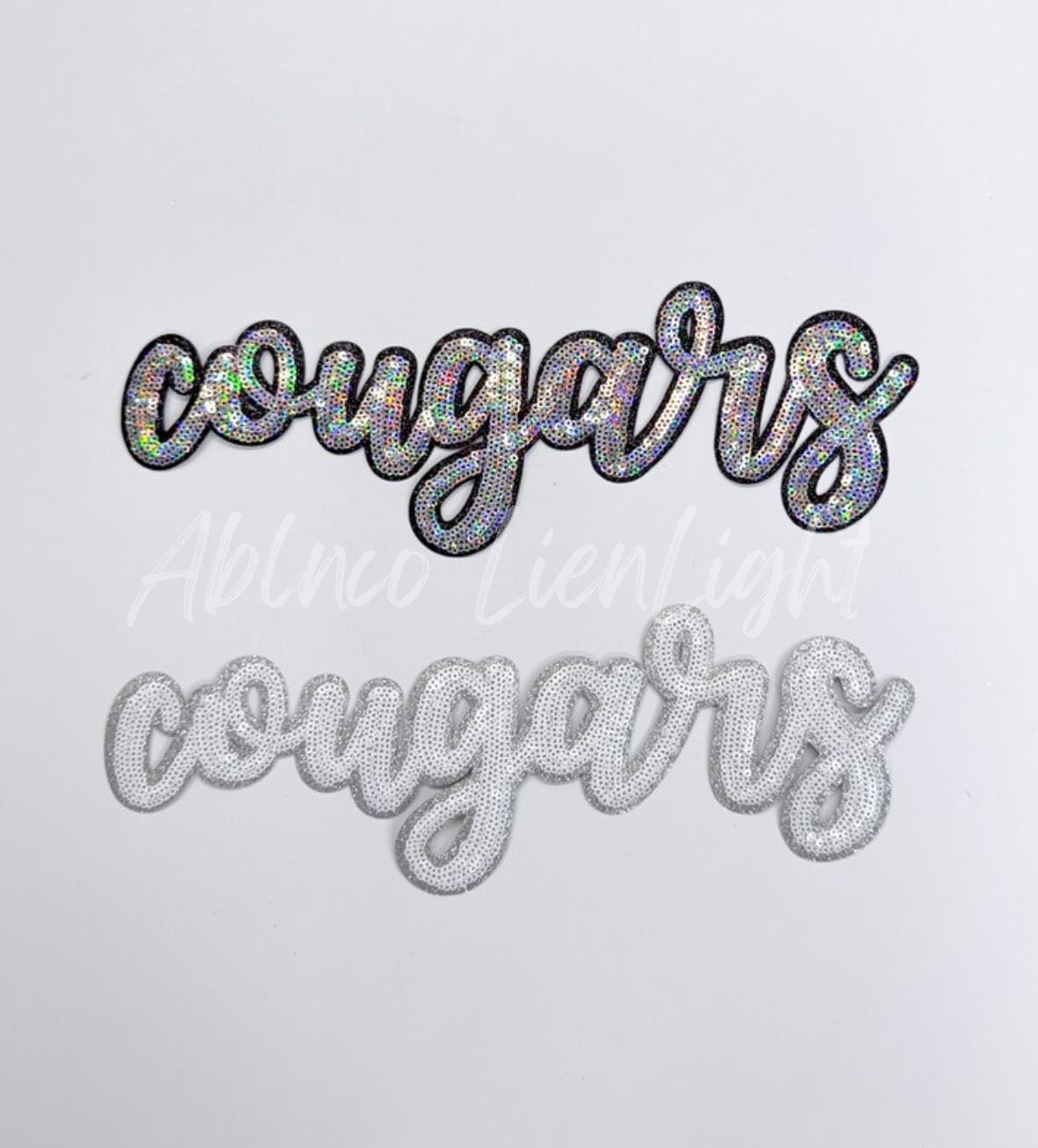 Cougars Patch, Script Patches, Mascot Patch, Game Day Patch, Sequin ...