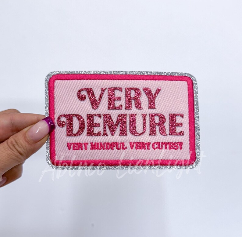 Very Demure Chenille Patch: Girly Trucker Hat Iron-on - Etsy
