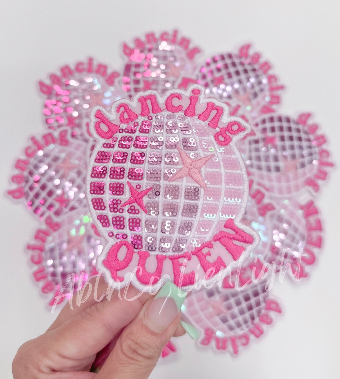Pink Disco Ball Patch: Dancing Queen Sequins Iron-on Patch - Etsy