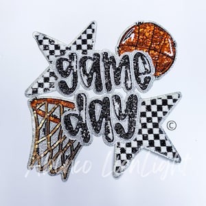 Sequin Basketball Game Day Patch: Chenille Sports Patch (11x11") - Etsy