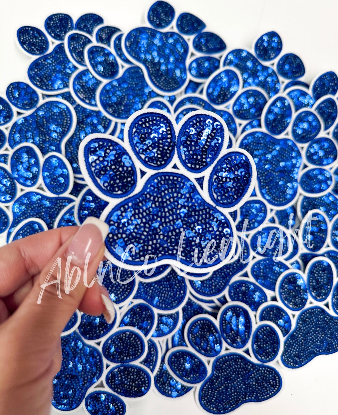 Royal Blue Sequin Paw Patch: Iron-on Applique (3") - Etsy