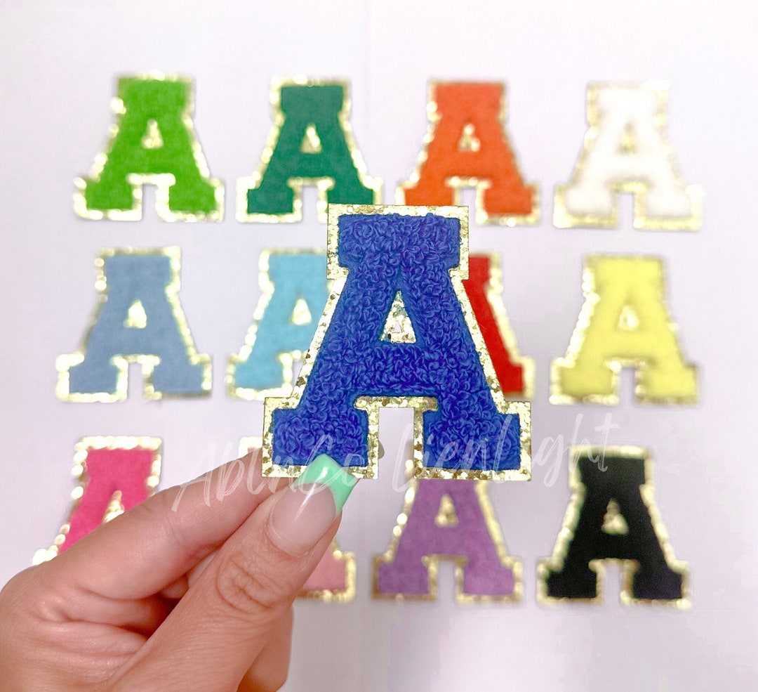 Adhesive Letters, Stick on Letters, Royal Blue Chenille Letters Self ...