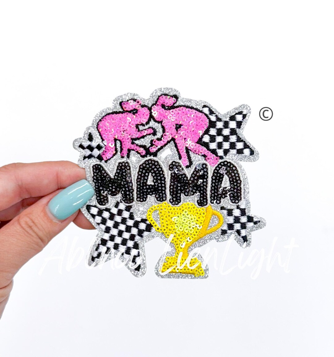 Wrestling Patch, Wrestling Mama Patch, Trucker Hat Patch, Sequin Patch ...