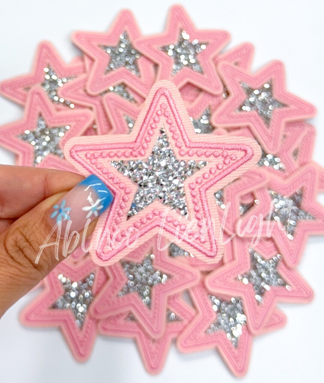 Star Patch, Pink Star Patch, Rhinestone Sequin Patch, Jelly Star Patch ...