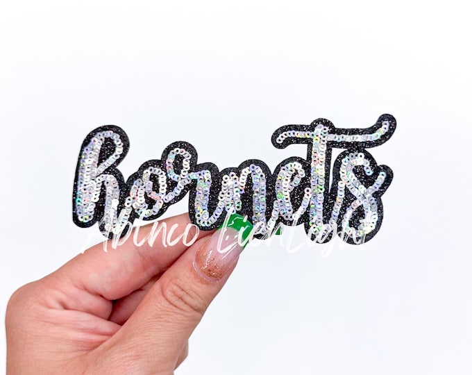 Hawks *3D Glitter Mascot Rhinestone Hat Patch* Iron-on Adhesive - Etsy