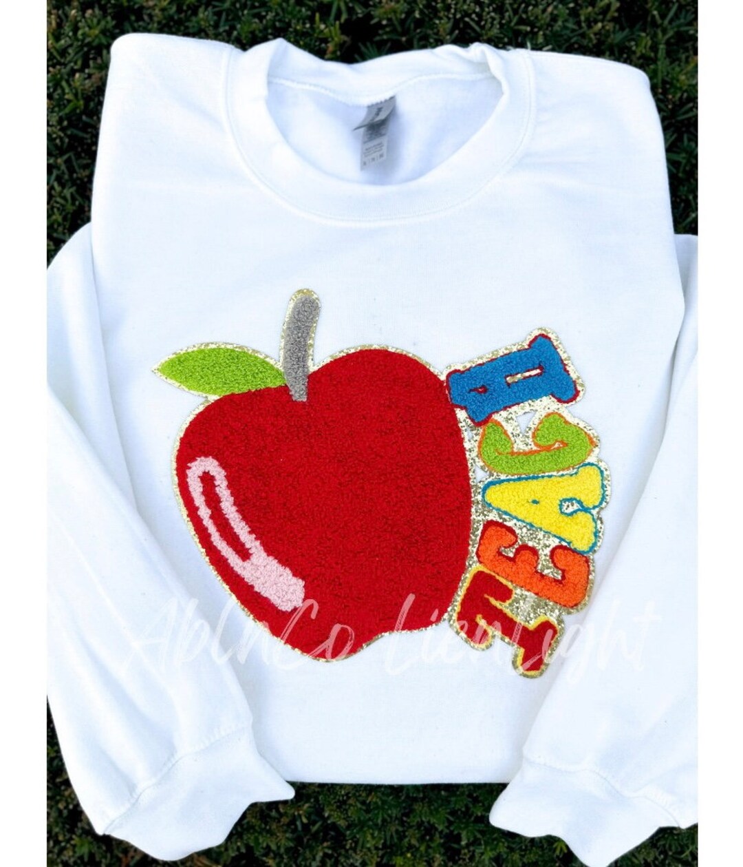 Teacher Patch Sweatshirt, Apple Teacher Shirt, 100 Day Teacher Shirt ...