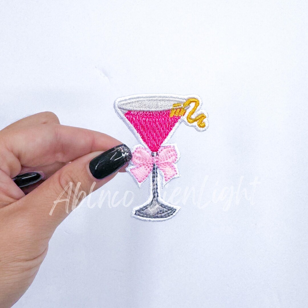Cosmo Martini Patch, Martini Patch, Bow Patch, Trucker Hat Patches ...