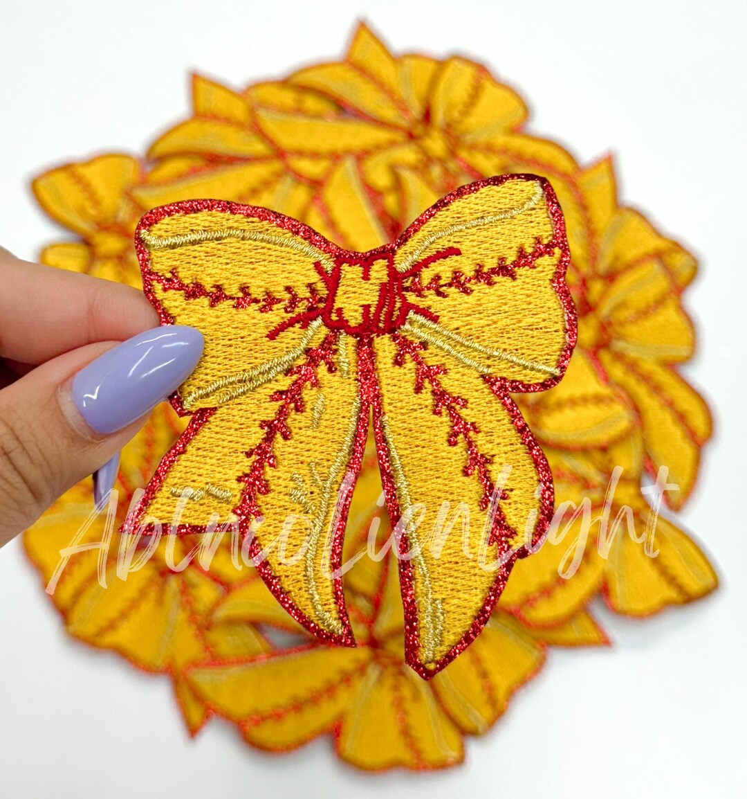 Softball Bow Patch, Bow Patch, Trucker Hat Patch, Game Day Patch, Girly ...