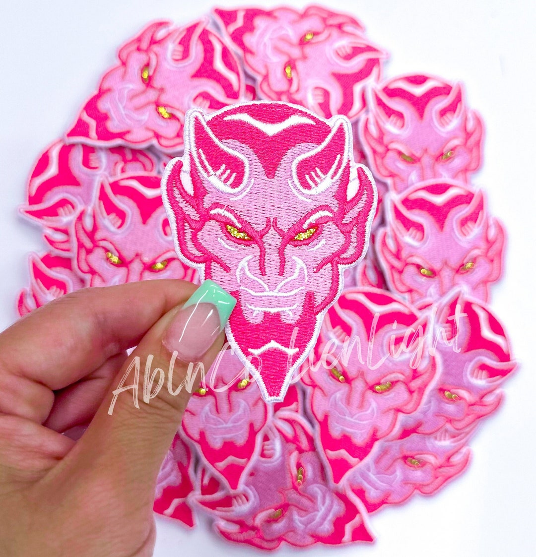 Devils Patch, Mascot Patches, Trucker Hat Patches Iron On, Preppy Mascot Patch, Pink Patches ...