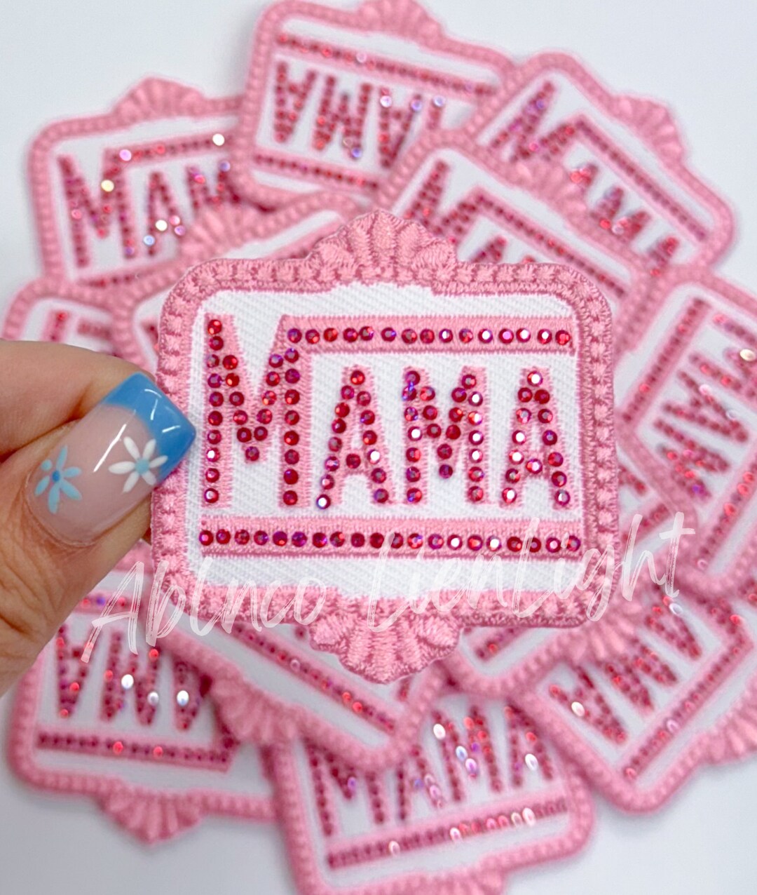 Pink Mama Rhinestone Patch: Iron-on Boujee Western Applique - Etsy